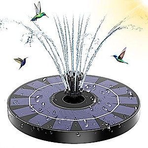 AMZtime Solar Fountain Pump 3.5W Solar Water Fountain Pump with 6 Nozzles, Solar Powered Pump for Bird Bath, Fish Tank, Pond, Garden, Outdoor and Aquarium