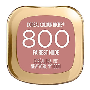 L'Oreal Paris Colour Riche Original Creamy, Hydrating Satin Lipstick with Argan Oil and Vitamin E, Fairest Nude, 1 Count