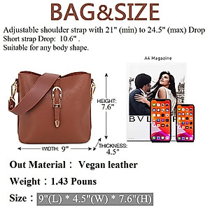 Montana West Mini Crossbody Bags for Women Vegan Leather Cute Bag Purses and Handbags (Brown) MWC-024BR