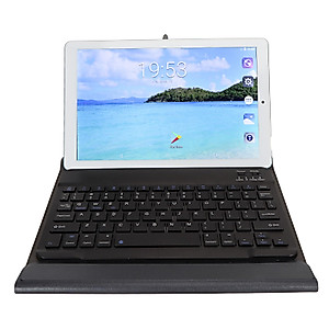 10.1 Inch 2 in 1 Tablet with 5G WiFi and 11.0, GPS, FM, Office Tablet, 4GB RAM, 64GB ROM, Keyboard Mouse (US Plug)