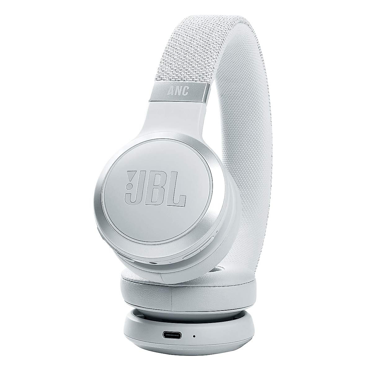 JBL Live 460NC - Wireless On-Ear Noise Cancelling Headphones with Long Battery Life and Voice Assistant Control - White (Renewed)