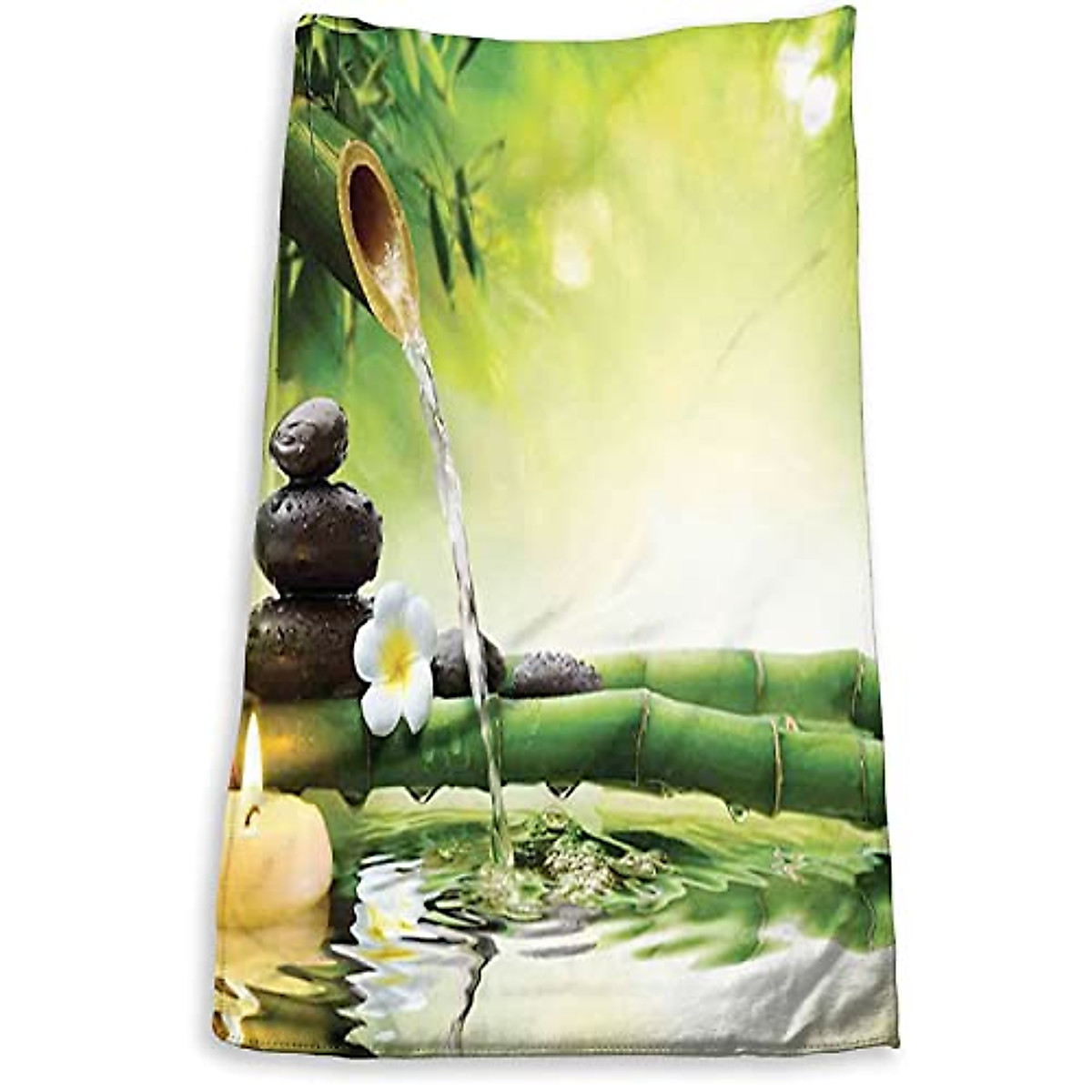 Moruolin Spa Kitchen Dish Towels Wash Cloth Car Household Pet Bath Towel,Basalt Stones Theraphy Relaxing,Hand Towels for Bathroom,Soft,Water Absorbent,Lightweight,Multicolor - 12X27.5 inch