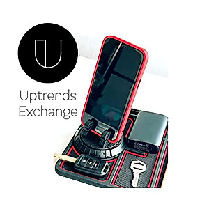 Uptrends Exchange 4-in-1 Non-Slip Phone Car Pad, Dashboard Phone Mat, 360 Degree Rotating Phone Holder, for Car Dash