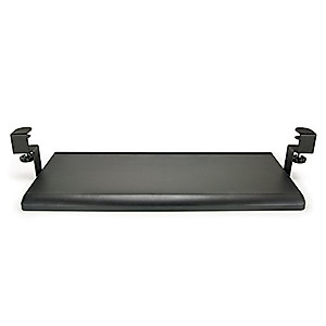 MAX SMART Clamp On Keyboard Tray w Mouse Pad, 33inch Large, Easy Assembly, Under Desk Ergonomic Keyboard Tray, Black