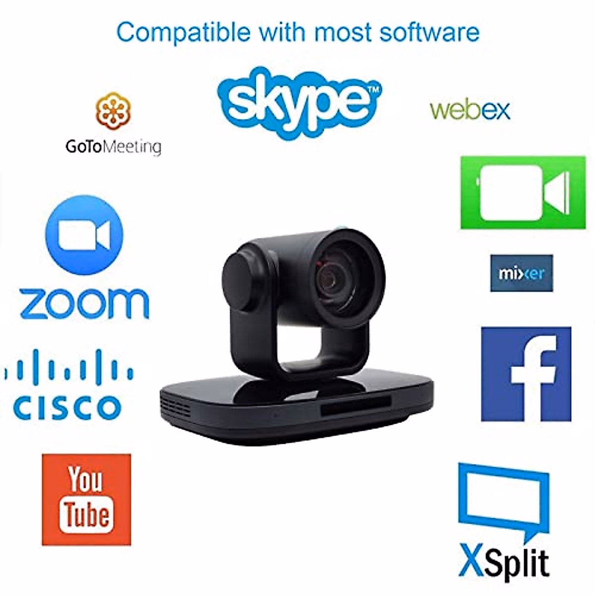 NDI PTZ Camera, 20X-NDI Conference Camera HDMI 3G-SDI LAN POE 4K 60FPS Broadcast Live Streaming NDI Camera for Church Supports vMix OBS