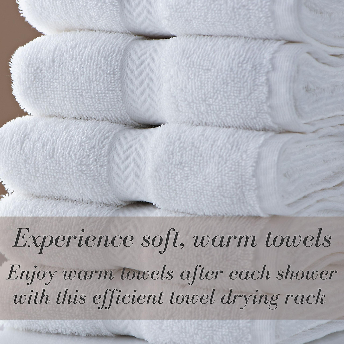 Warmrails Traditional Towel Warmer - Free-Standing or Wall Mounted Towel Warmer Rack for Drying Towels and Garments - 34-Inch Nickel Finish Frame with 4 Bars - Model RTS