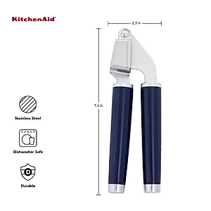 KitchenAid Classic Garlic Press, 7.68-Inch, Cobalt Blue