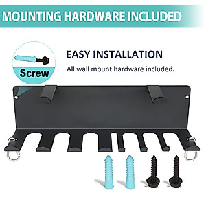 Alvade Home Gym Storage Rack, Barbell Rack Weight Room Organizer Prong Gym Equipment Storage Rack for Gym Accessories Like Fitness Bands,Resistance Bands,Straps,Foam Rollers,Barbell (double layer)