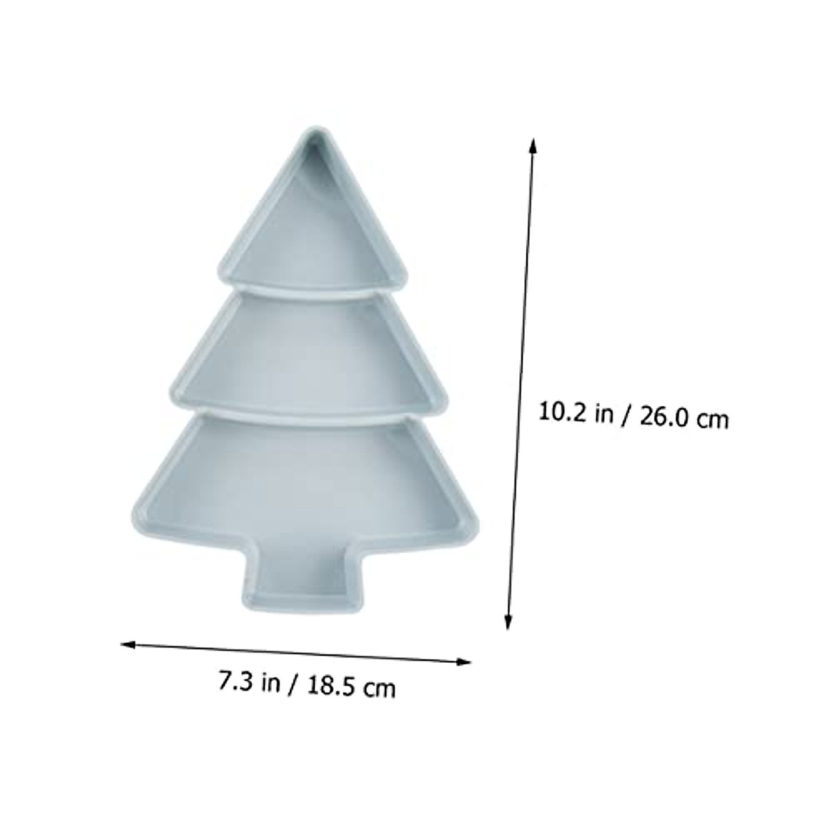 NOLITOY 4 Pcs Christmas Tree Afternoon Tea Dessert Plates Christmas Serving Tray Christmas Accessory Compartment Serving Plate Holiday Snack Sushi Plates Ceramics Cookie Plastic