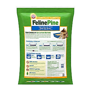 Feline Pine Original Cat Litter 40LB, Blacks & Grays (643004)
