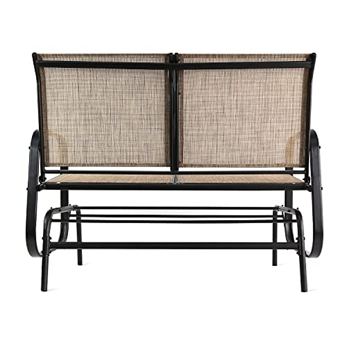 Amazon Basics Outdoor 2-Person Patio Sling Glider Chair - Brown