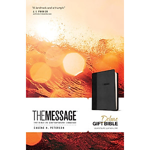 The Message Deluxe Gift Bible (Leather-Look, Black/Slate): The Bible in Contemporary Language