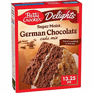 Betty Crocker Delights Super Moist German Chocolate Cake Mix, 13.25 oz. (Pack of 12)