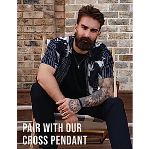 Men's Adjustable Leather Initial Bracelet | Genuine Woven Leather | A-Z Alphabet Letters Engraved on Stainless Steel Clasp - C