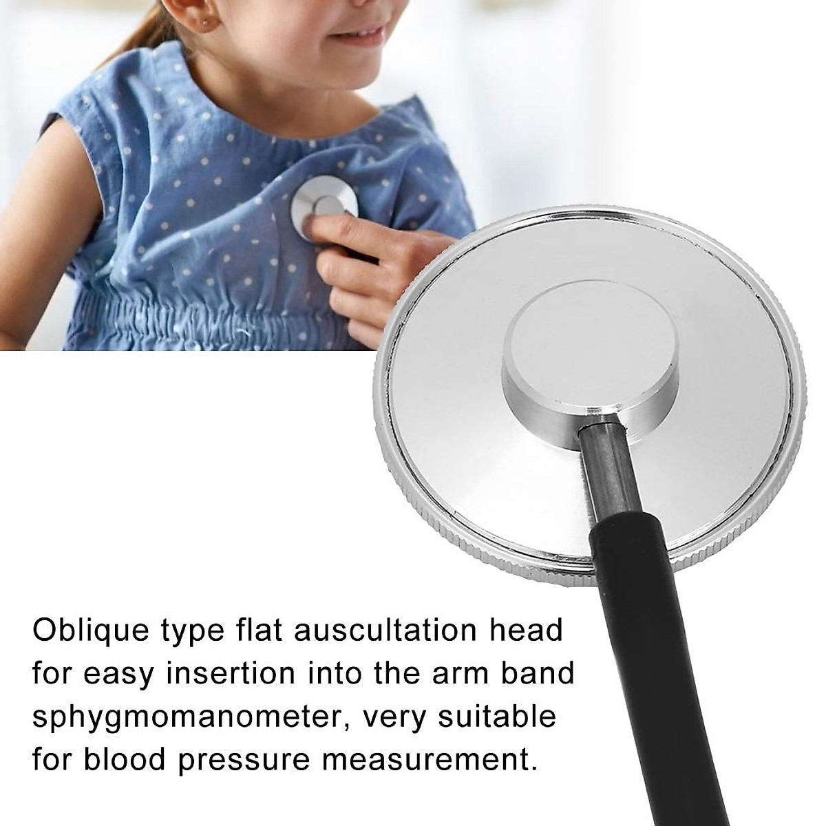 Single Head Stethoscope, Lightweight Aluminium Alloy Heart Lung Detection Echoscope for Doctors/Nurses/Nursing Students, for Medical/Home(Black)