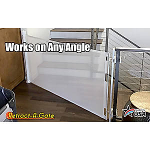 Retract-A-Gate 72" White: The Original and only Made in USA Retractable Baby, Dog, & Cat Gate