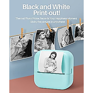 Phomemo Mini Sticker Printer- M02X Inkless Pocket Printer Blutooth Thermal Portable Sticker Maker Machine for Study, DIY Scrapbook, Photos, Green