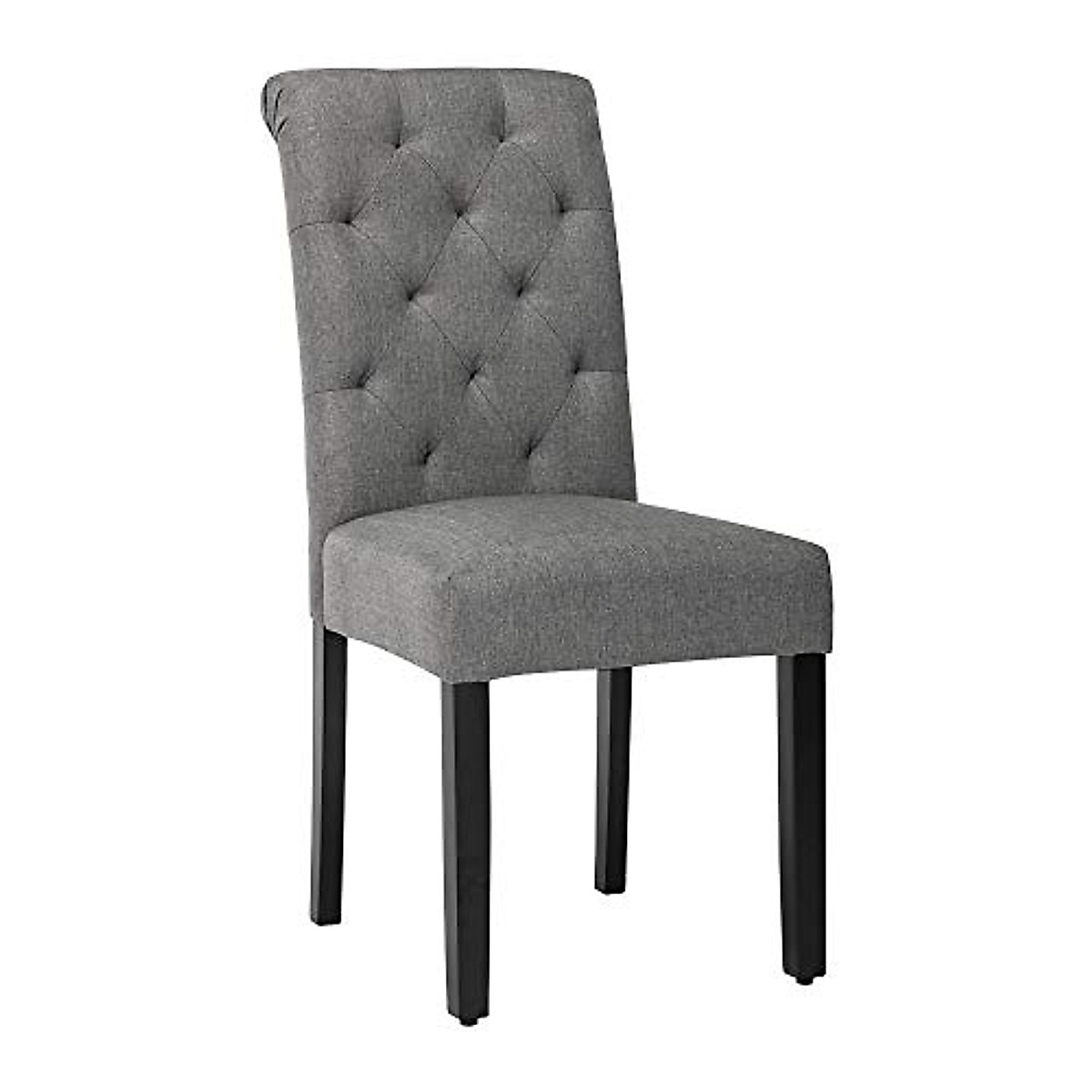 NOBPEINT Fabric Dining Chairs with Wood Legs Set of 2, Grey