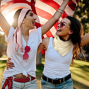 5 Pcs 27.6 Inch Bohemian Head Scarf Women Satin Hair Scarf Large Square Hair Bandana Pirate Accessories for Women(Fresh Colors,Simple Style)