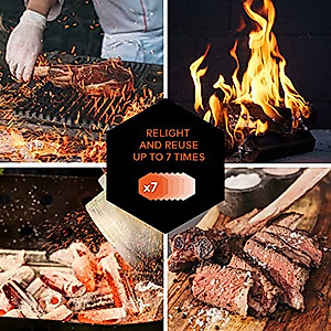 Prime 6 Charcoal for Grilling & BBQ — Natural Recycled Hardwood Charcoal Logs — Reusable Lump Coal with no Binders, Additives, or Chemicals — 22lb Pro Pack