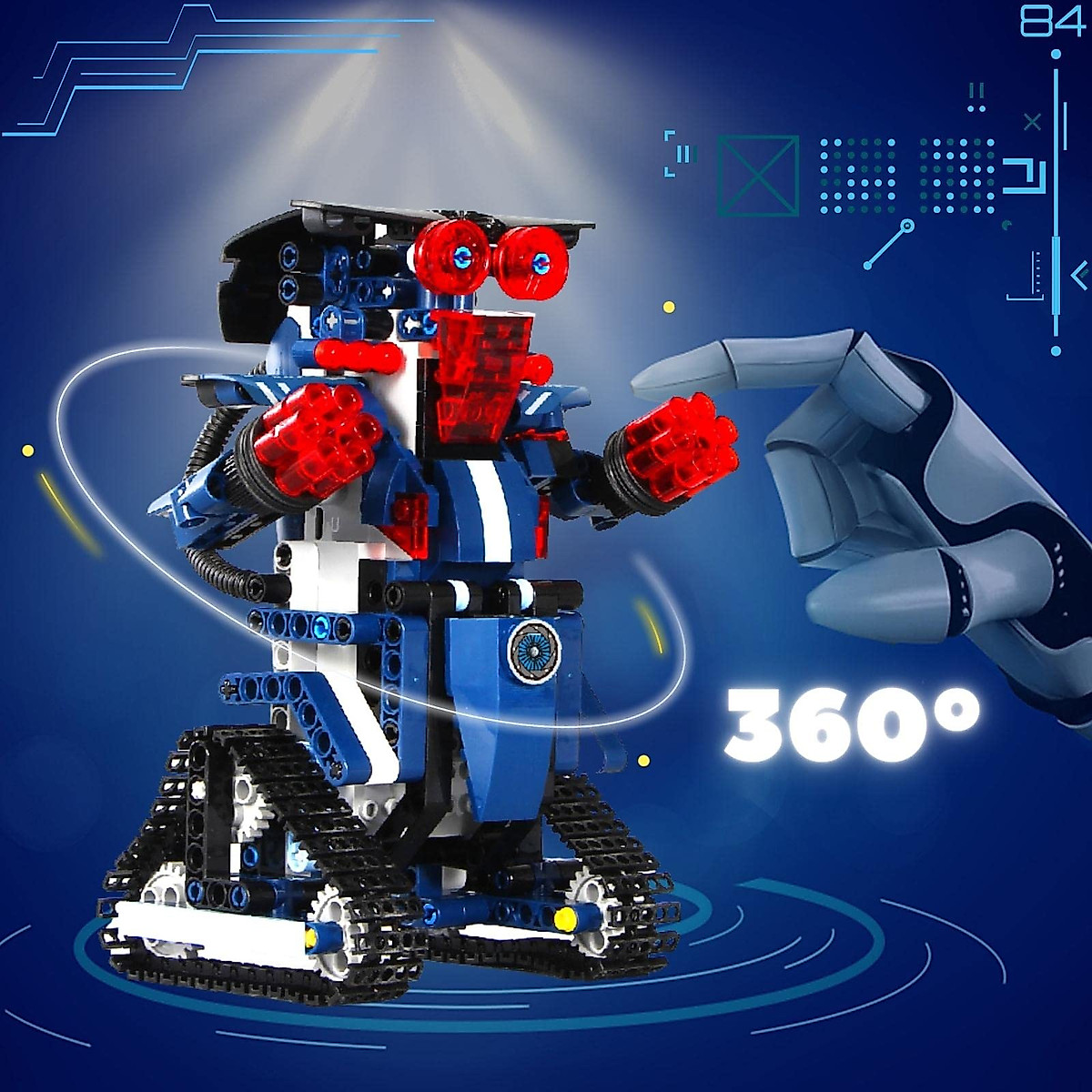 eirix Building Block Robot Kits,Remote Control Robotics & App Control Engineering STEM Robot Learning Educational Building Toys Gifts for Kids Boys Girls Birthday Christmas Age of 8-14
