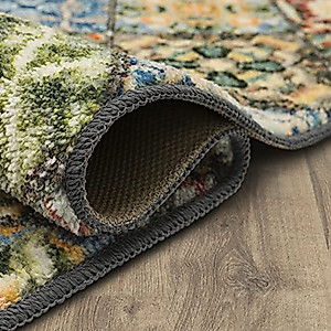 Mohawk Home Moroccan Tile Green 2' 6" x 4' 2" Kitchen Mat