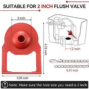 Saillong 2 Pcs Toilet Flapper Replacement Compatible with Kohler Parts 84995 and 1000490 Toilet Flapper, 2 Inch Rubber Toilet Flapper Replacement with Stainless Chain, Water Conserving