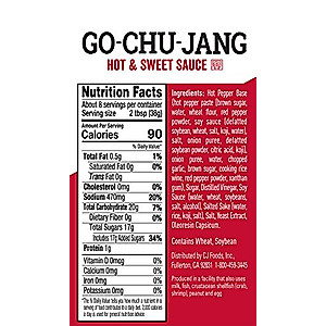 bibigo - Gochujang Sauce, Hot and Sweet Flavor, Perfectly Blended Flavors, Pantry and Party Must-Have, 11.5-oz