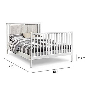 Suite Bebe Connelly Crib to Full Bed Conversion Kit Only, Adjustable in White - Quick Ship, Full Size Bed
