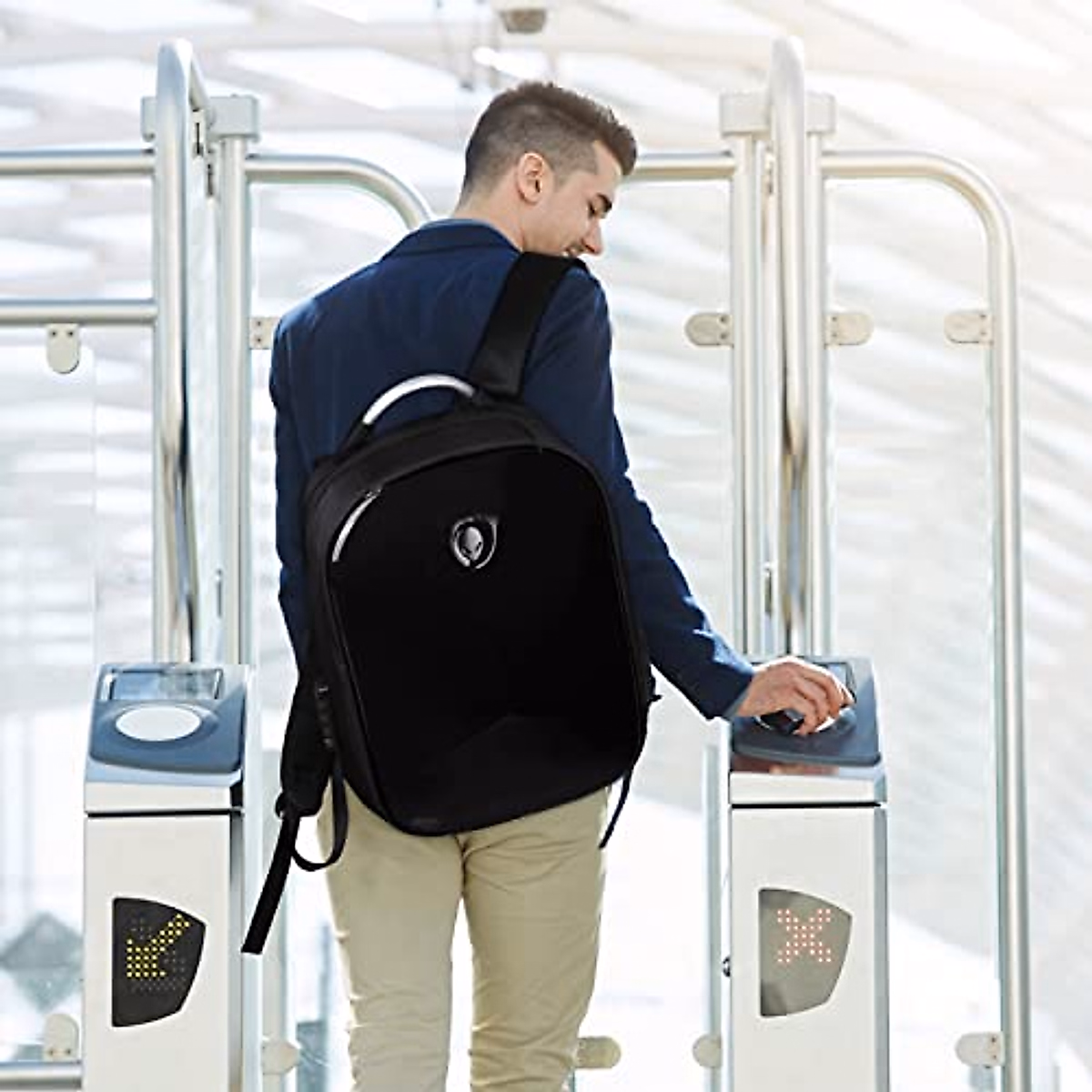 Laptop Backpack ,Men Hard Shell Backpack Business Bag With USB Charging Port Fit 15.6 inch Laptop (Black)