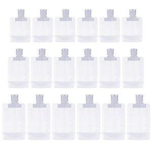 Molain 18 Pieces Travel Bag Travel Pouches Transparent Makeup Pouch Toiletry Containers Refillable Empty Pouches Cosmetic Fluids Bag Reusable for Leakproof Cosmetic Containers(30ml/50ml/100ml)