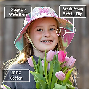 JAN & JUL UV Protection Infant Bucket Hat for Girl, Adjustable (S: 0-6 Months, Purple Daisy)