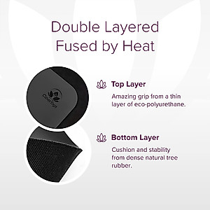 Premium Clever Yoga Mat - Extra Safe Non Slip Yoga Mat Suitable For All Yoga Types - Workout Mat For Home Or On The Go - Includes Our Perfect Fit Mat Bag - Gray