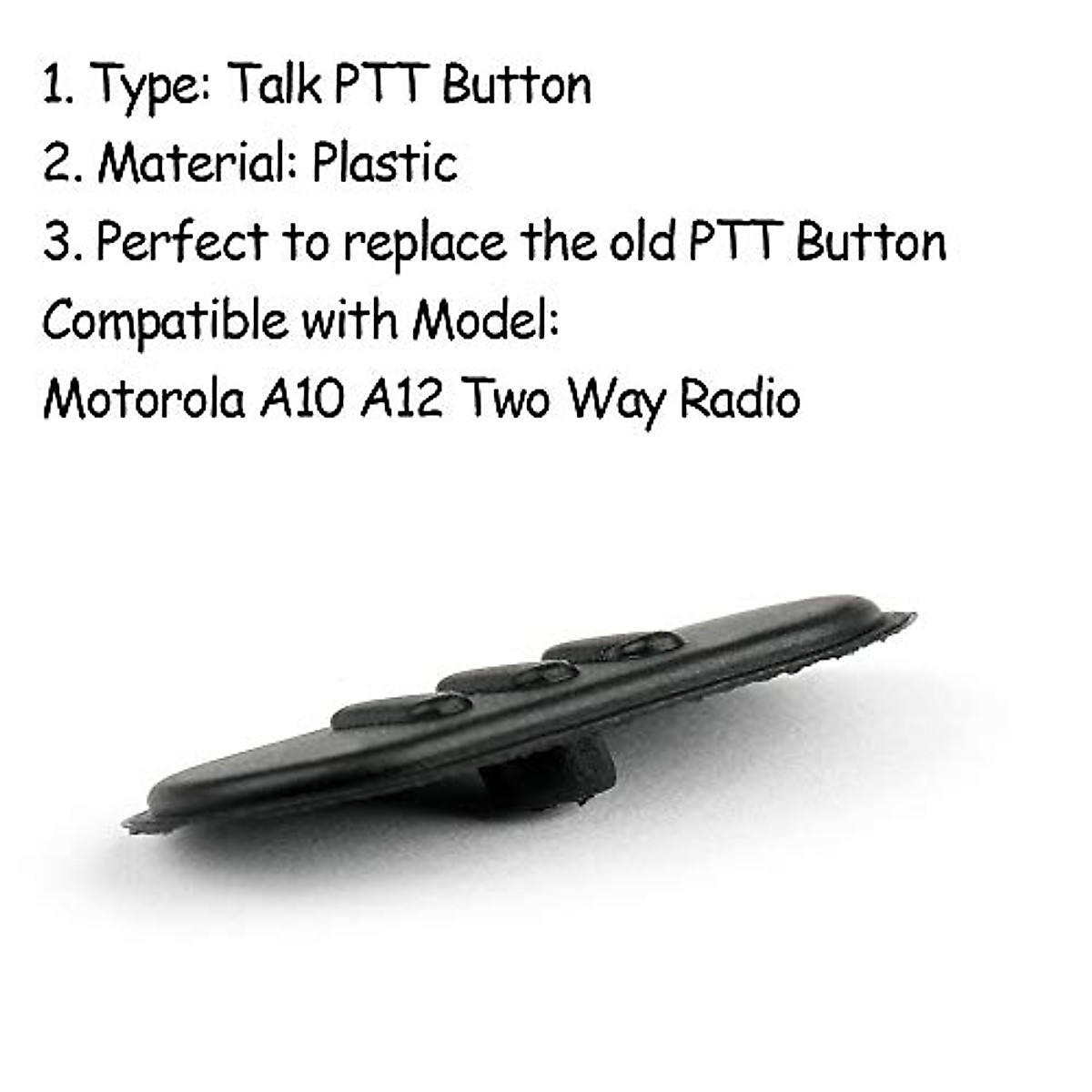 KOOBOOK 1Pcs Talk PTT Launch Key Switch Button for Motorola A10 A12 A10D CP110 Two Way Radio