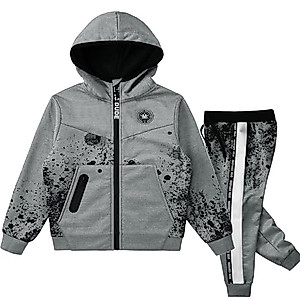 W JIANWANG Boys' Tracksuits Kids Activewear Boys Clothing Sets Jogger Sweat Suits Toddler Sweatsuit Track Active Jackets and Pants 2 Piece Outfits Size 2 3 4 5 6 7 8 JW-134-2-3T