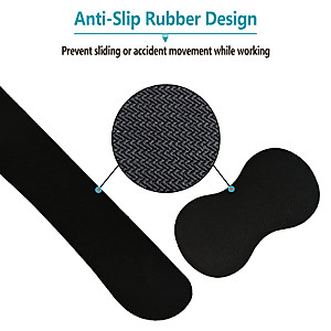 ArtSo Keyboard Wrist Rest and Mouse Pad with Wrist Support Set Ergonomic Coaster, Memory Foam Mousepad Non-Slip Rubber Base Durable Comfortable for Easy Typing Pain Relief, Teal Turqoise Marble