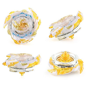 Bey Battle Burst Gyro Blade Toy Set Great Birthday Gift for Children Kids Boys 6 8 + Metal Fusion Attack Top Battling Burst 4 Spinning Tops 2 Two-Way Launcher