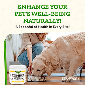 Animal Essentials Combat Turkey Tail Mushroom Supplement for Dogs & Cats - Critical Immune Defense, Supports Cognitive Function, Mushroom Powder Extract, Organic Turkey Tail - 2.5 Oz (Pack of 1)