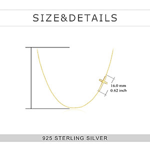 KECHO 14k Real Gold Sideways Cross Necklace Christian Jewelry for Women