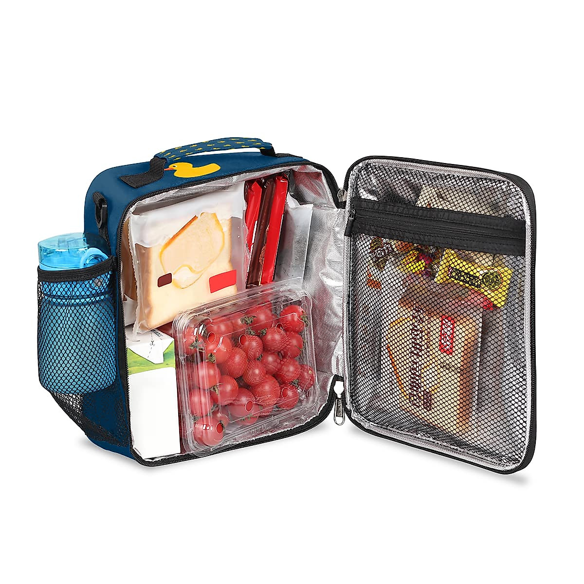 Rubber Ducky Insulated Lunch Bag Women Reusable Lunch Tote Bag for Men Adult Adjustable Shoulder Strap Cooler Lunch Box for Work Office Picnic Travel