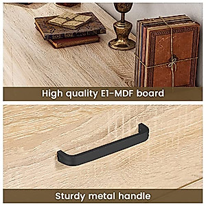 Bigbiglife Wood Dresser for Bedroom, 6 Drawer Double Dresser with Metal Handles, Sturdy and Modern Chest of Drawers (Light Oak)