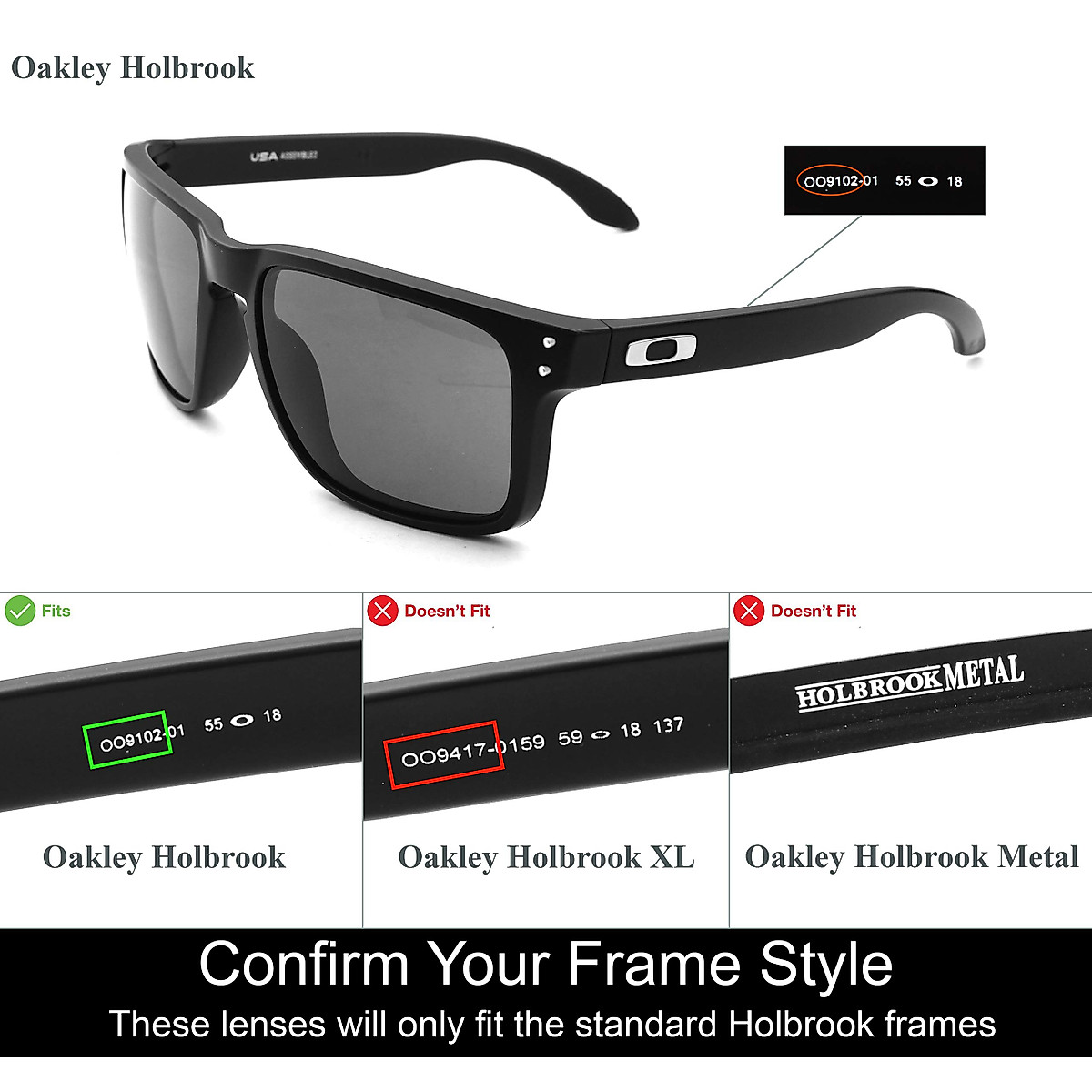 Polarized Ikon Iridium Replacement Lenses for Oakley Holbrook Sunglasses - Silver Chrome Mirror