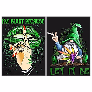 LWZAYS 5d Diamond Painting,Diamond Art Kits 2 Pack Crystal Rhinestone Gem Art Paint with Diamonds for Adults,Arts and Crafts for Home Wall Decor(Let It Be I am Blunt:11.8x15.8 inch)