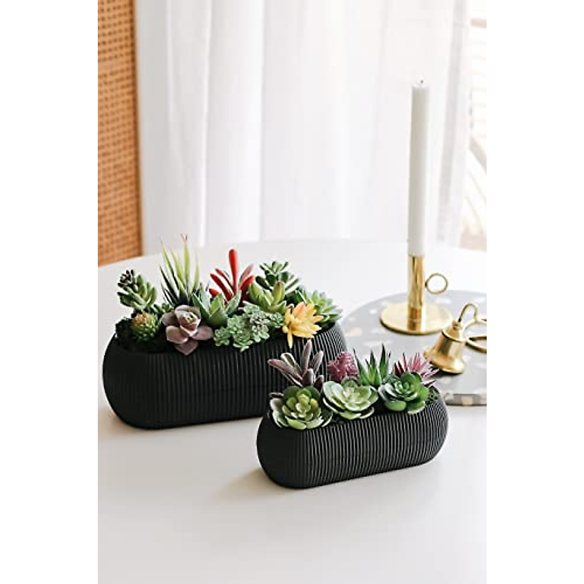 miltonson Artificial Succulent Plants - 18 Pack - Premium Fake Plants - Double Flocked Succulents - Realistic Textured Cactus - Face Succulent Plants - Mini Faux Succulents - Face Plant Decor