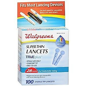 Walgreens 28 Guage Lancets 100 ea