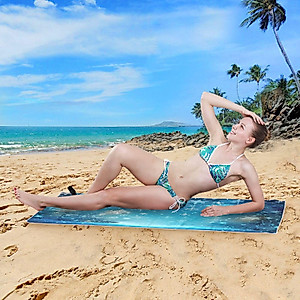 Christmas Winter Lights Snowflakes Beach Towel Quick Dry Beach Blanket Sand Free Towel Beach Towels Oversized Pool Towels Travel Towel for Women Men Gym Sports Camping Swimming Beach Essentials M