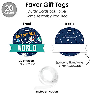 Big Dot of Happiness Blast Off to Outer Space - Rocket Ship Baby Shower or Birthday Party Favors and Cupcake Kit - Fabulous Favor Party Pack - 100 Pieces