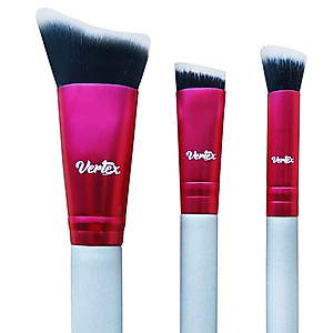 Nose Contour Brush Contouring Makeup Brush Set - Sculpting Blending Real Brush Hair Angled Blush Techniques Dramatic Cheekbones Highlighting Bronzer Palette Powder Concealer Foundation Cream