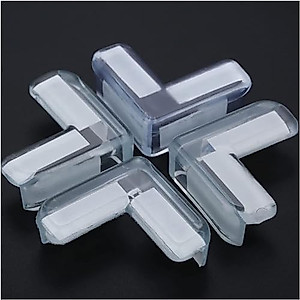 Edge Corner Protectors,Furniture Angle Brace,Furniture Three Sides Full Encase Corner Guard,Upholstery, footrest protector,Hardware Decorative Hinge 20x Table Corner Protector Child Safety L-Shaped Ta