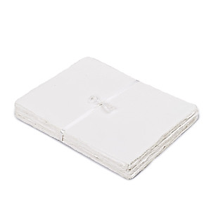 Watercolor Paper - 6 X 4 inches - Mixed Media Watercolor Paper - 200 GSM Thick Deckle Edge Virgin Cotton Handmade Paper - Off White